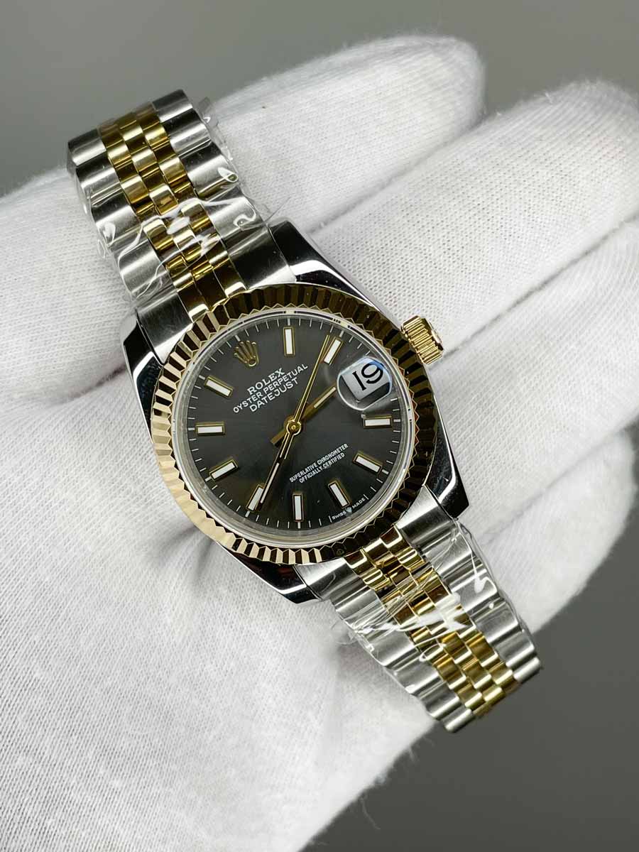 Rolex Date Just 31mm Jubile Gold Çelik Gri - Petra Saat